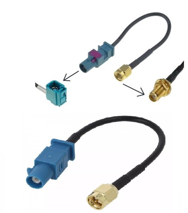 Adaptor antena GPS Fakra Mama mufa la SMA-A tata drept 100mm | arhiva Okazii.ro