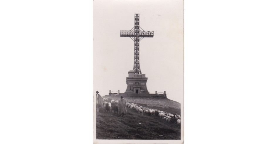 AMS % - VEDERE DIN PREDEAL MUNTII BUCEGI CRUCEA DE PE CARAIMAN 1939 ...