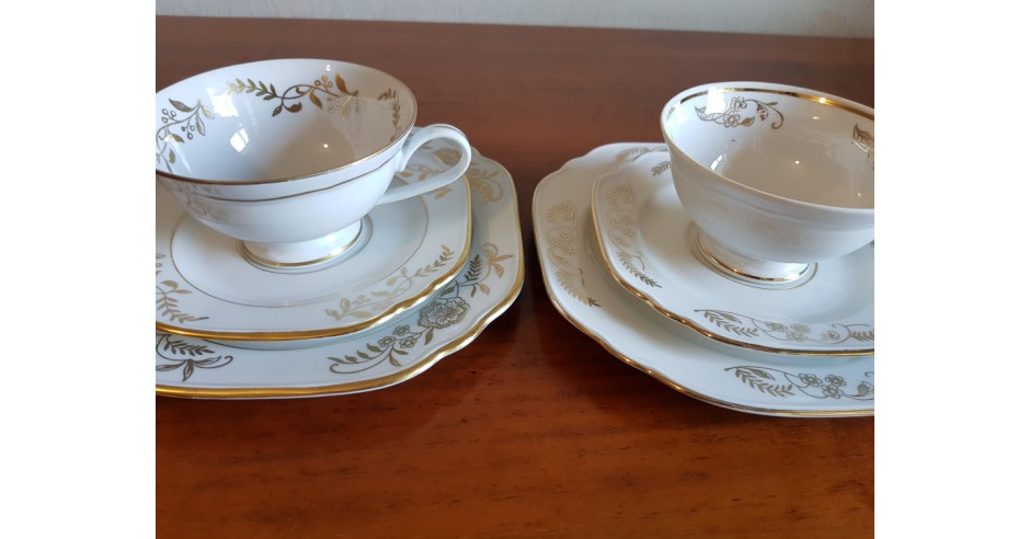 Doua x Set de 3 Mic dejun/Desert /Portelan LETTIN/ Germania | arhiva ...