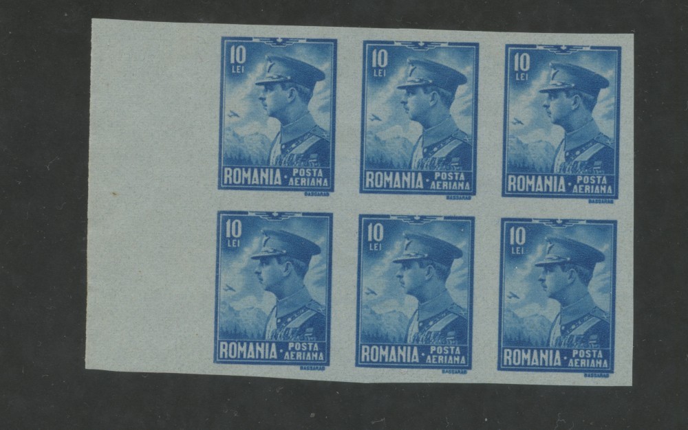 1930-POSTA AERIANA,BLOC DE 6 MARGINE,MNH.RRRR+,nelistat in cat. MICHEL ...