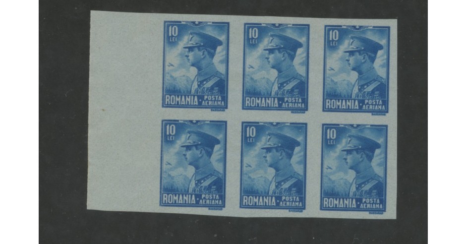 1930-POSTA AERIANA,BLOC DE 6 MARGINE,MNH.RRRR+,nelistat in cat. MICHEL ...