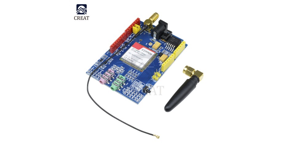 Modul shield SIM900 GSM GPRS GPIO RTC PWM Wireless cu antena | arhiva ...