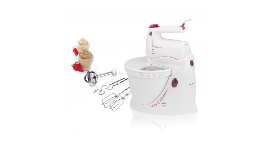 Mixer de mana cu bol rotativ ETA Cuore, 350 W, 3.6 L, 4 viteze, functie Turbo, Alb | Okazii.ro