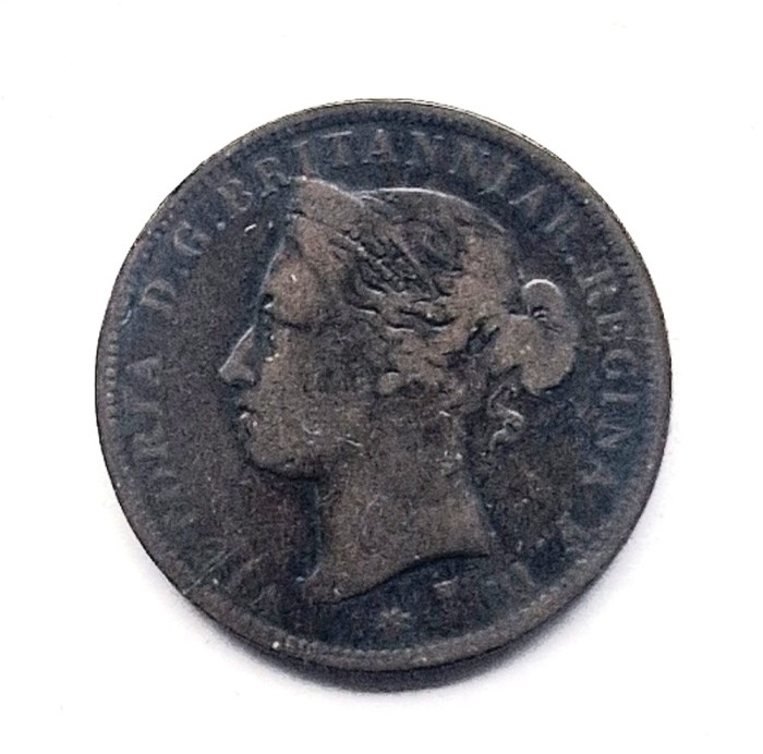 Jersey 1/2 Shilling 1877 km # 8 regina Victoria - tiraj mic rara ...