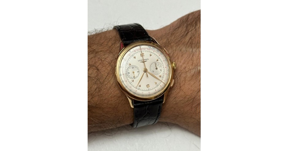 CEAS AUR 18K LONGINES - Cal. 30CH - Ref. 5967 - Chrono - 1958 - RAR ...
