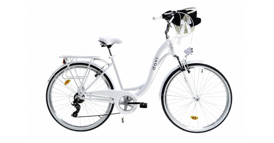 Bicicleta dama cu cos rachita Davi? Maria, Aluminiu, 7 viteze Roata 28 ...