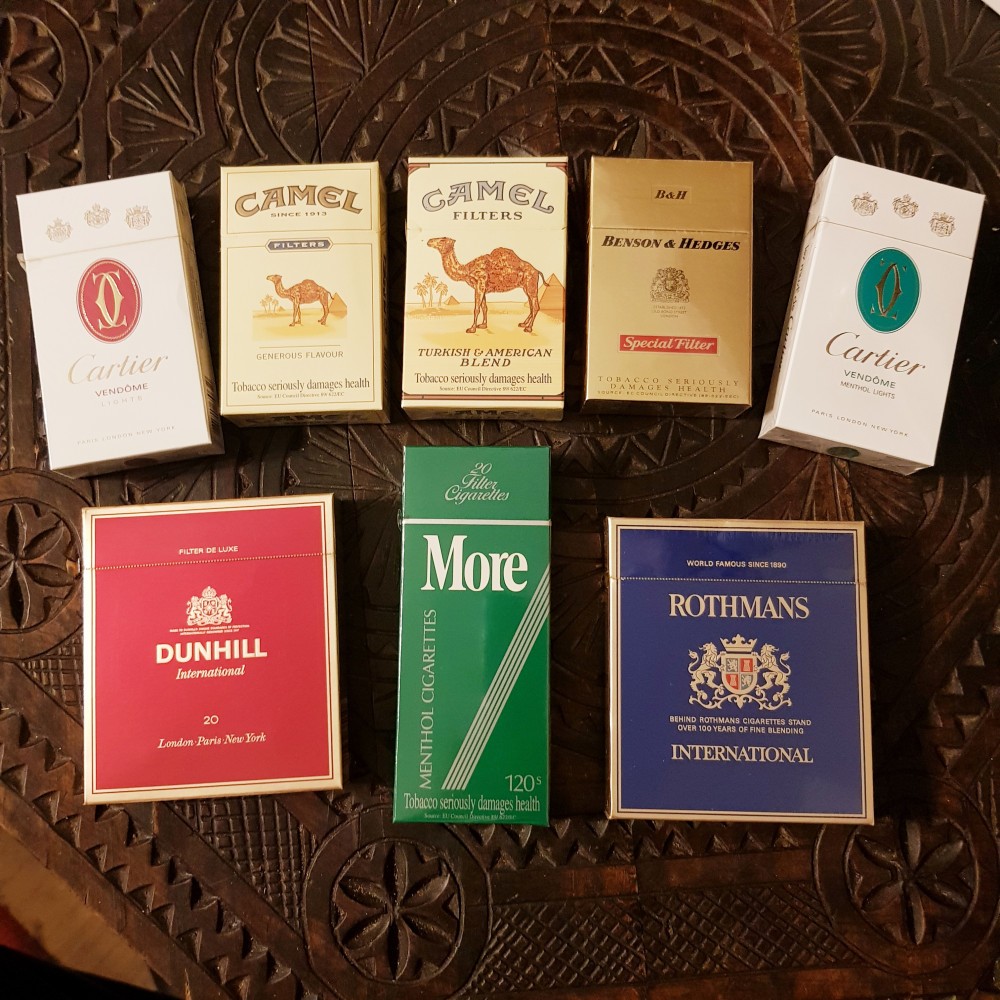 ROTHMANS-DUNHILL-MORE-CARTIER-BENSON-CAMEL-8 PACHETE PLINE DE COLECTIE ...