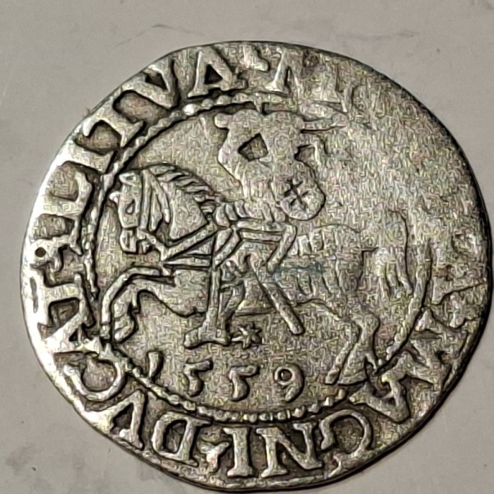 Polonia 1/2 groschen/ gros 1559 argint Sigismund ll August, Europa ...