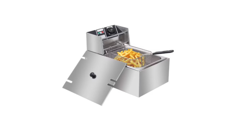 Friteuza electrica RAF, 5 l, blat din otel inoxidabil, capac pentru ...