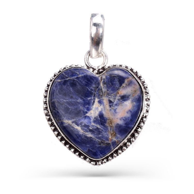 Pandantiv argint Inima Albastra cu piatra sodalit | arhiva Okazii.ro