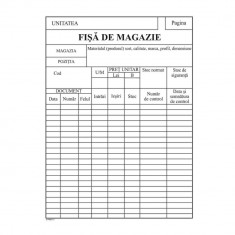 Fisa de Magazie A5, Carton 230 g/m? - Formular Tipizat | arhiva Okazii.ro