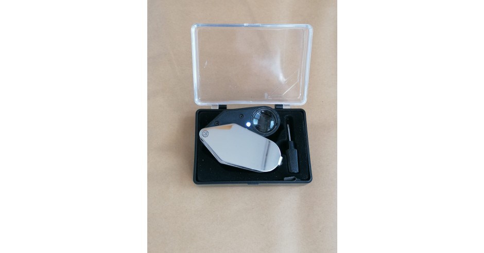 Lupa profesionala pentru monede / bancnote / timbre 10x 21 mm, LED ...