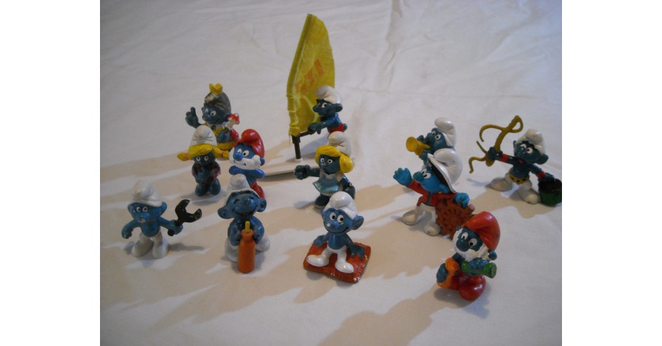 Strumfi, smurfs - 12 figurine medii strumf din cauciuc - set 1 | arhiva ...