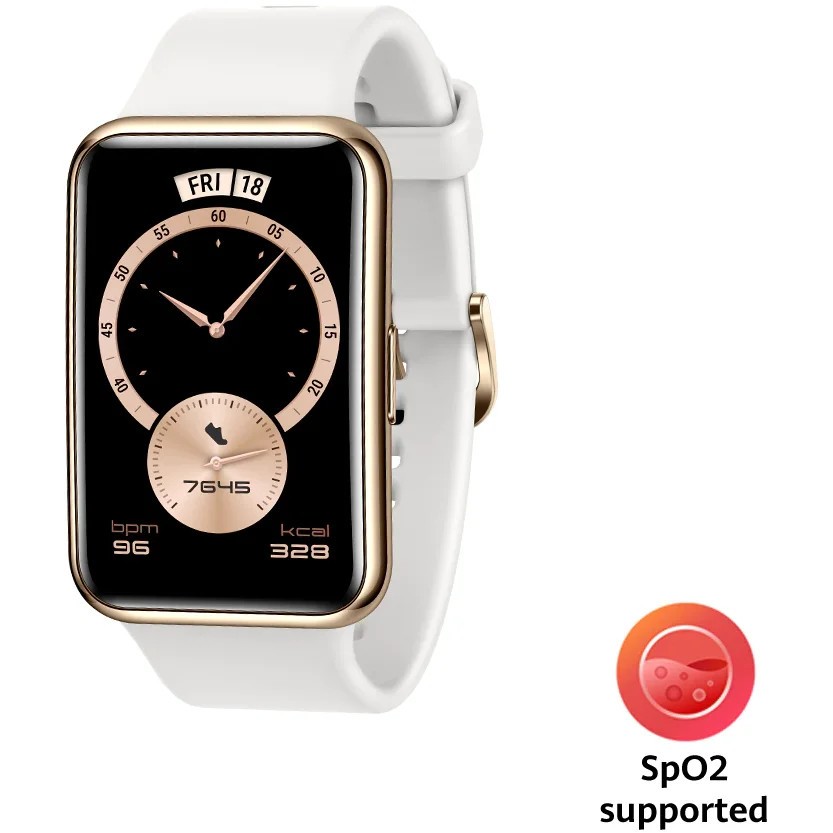 Ceas smartwatch Huawei Watch Fit Elegant, Frosty White | arhiva Okazii.ro