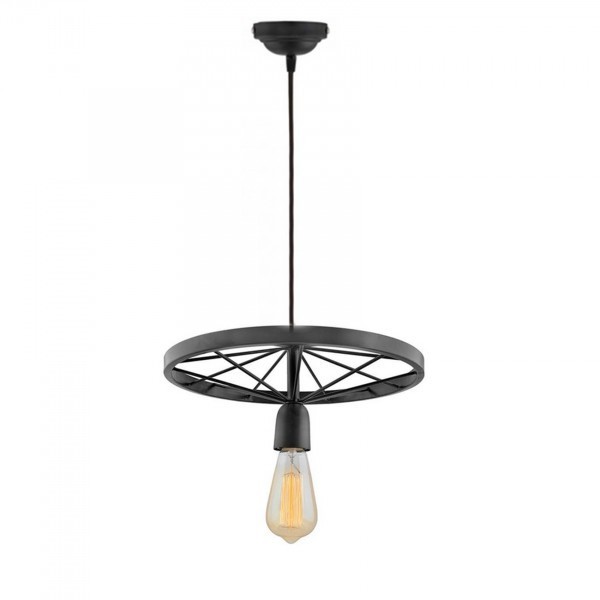 Candelabru Vintage Design Roata Rustica 30cm 1xE27 220V | arhiva Okazii.ro