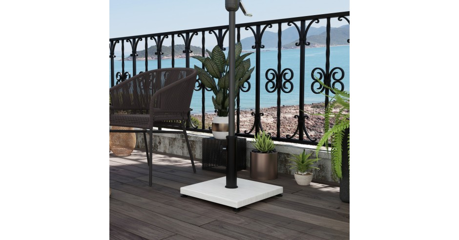 Outsunny Baza pentru Umbrela de 25kg din Metal si Ciment, Postament ...