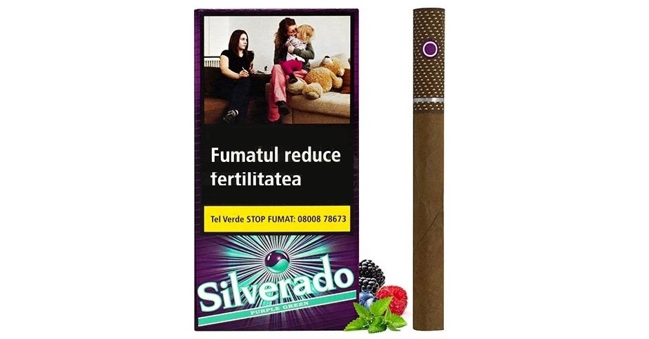 Tigari de foi SILVERADO Click PURPLE GREEN (Fructe Padure & Menta) - 10 ...