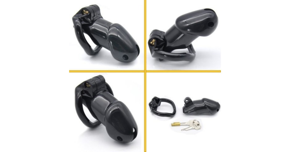 Cusca centura castitate penis antimasturbare premium Black Cockcage ...