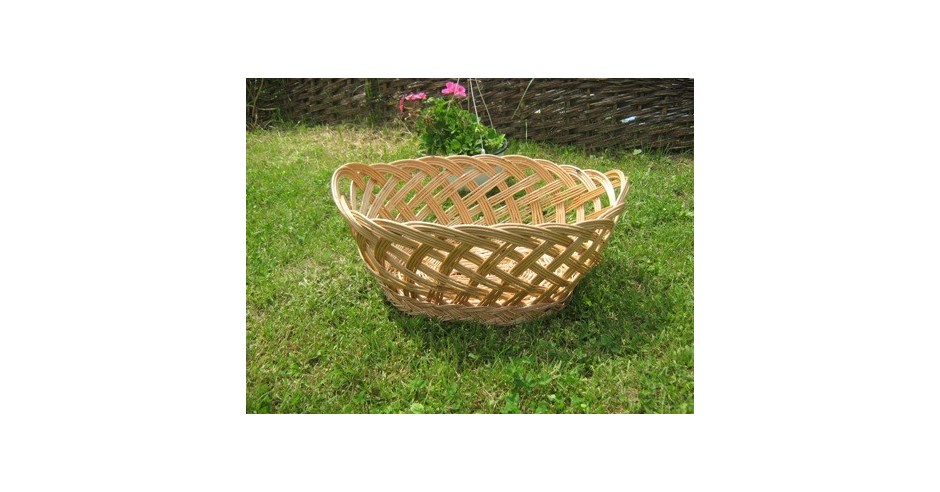 Cos rufe rotund mare din nuiele de rachita | arhiva Okazii.ro