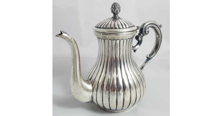 Superb mic ceainic/vas pentru lapte vechi din argint - art nouveau cca ...