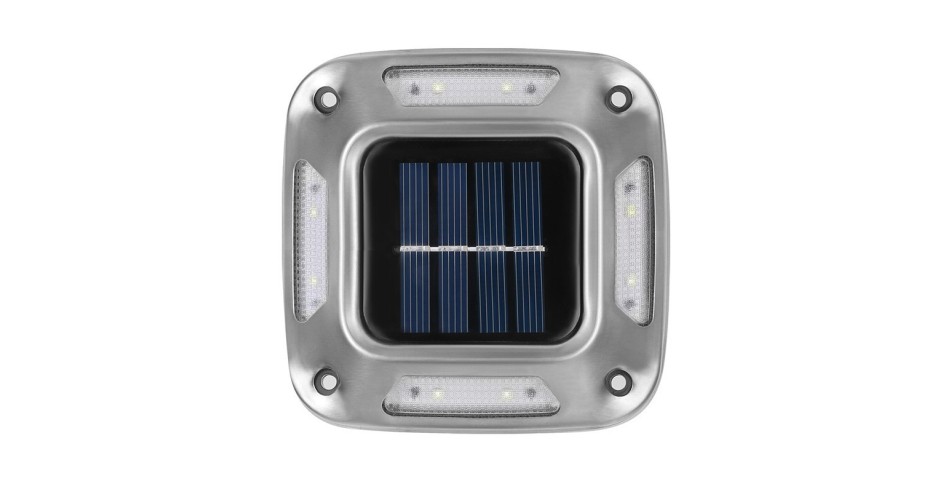 Lampa solara led pentru gradina flippy, 8 led-uri, prindere de perete ...