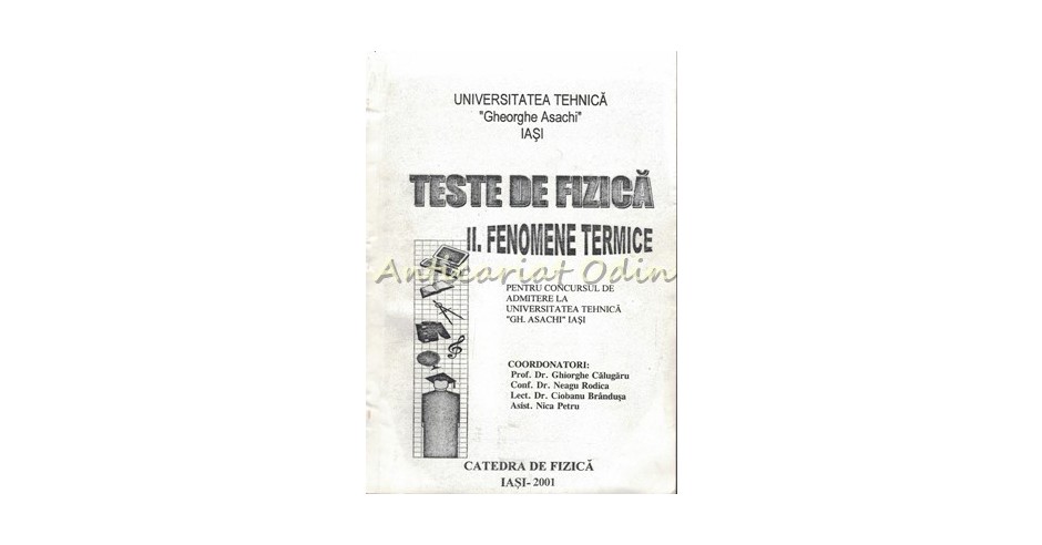 Teste De Fizica. Fenomene Termice II - Ghiorghe Calugaru, Neagu Rodica ...