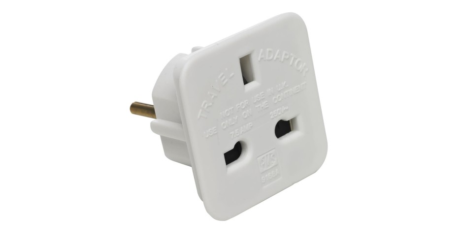 Adaptor Priza UK (Anglia) - Europa (Alb) | arhiva Okazii.ro