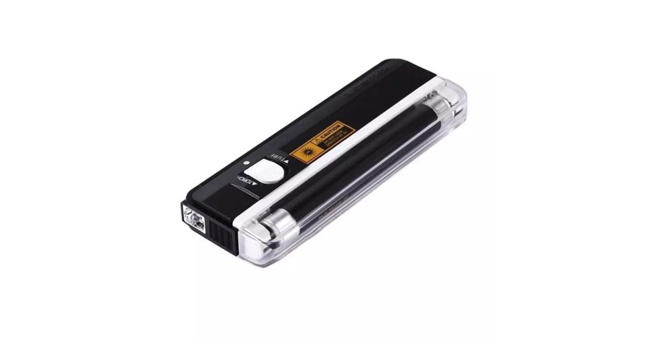Lanterna cu raze ultraviolet LED, pentru detectarea banilor falsi Negru ...