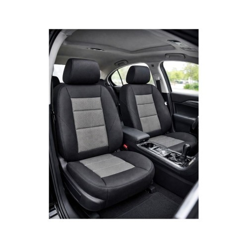 Huse scaune auto universale premium cu bancheta spate fractionata negru ...
