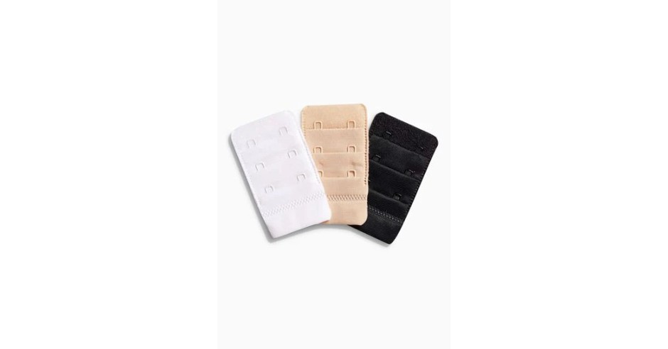 Set 3 Extensii Sutien 2 Carlige Dactylion, Alb, Negru, Crem, 3.8cm ...