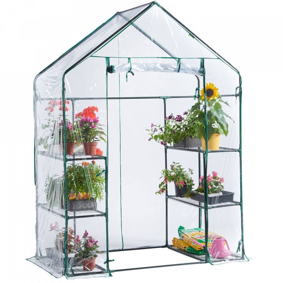 Sera 6 Rafturi Gradina Balcon Flori Legume Rasaduri Condimente 143 x 73 ...