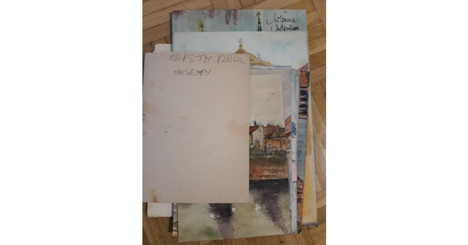 TABLOURI IMAGINI DIN TIMISOARA LOT 12 ACUARELE PATERA ROBERT / TREBOR ...