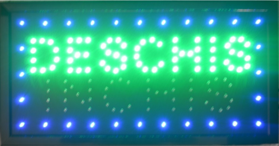 Reclama LED Deschis Inchis Interior 48x25 cm, Panou Lumina Dinamic ...