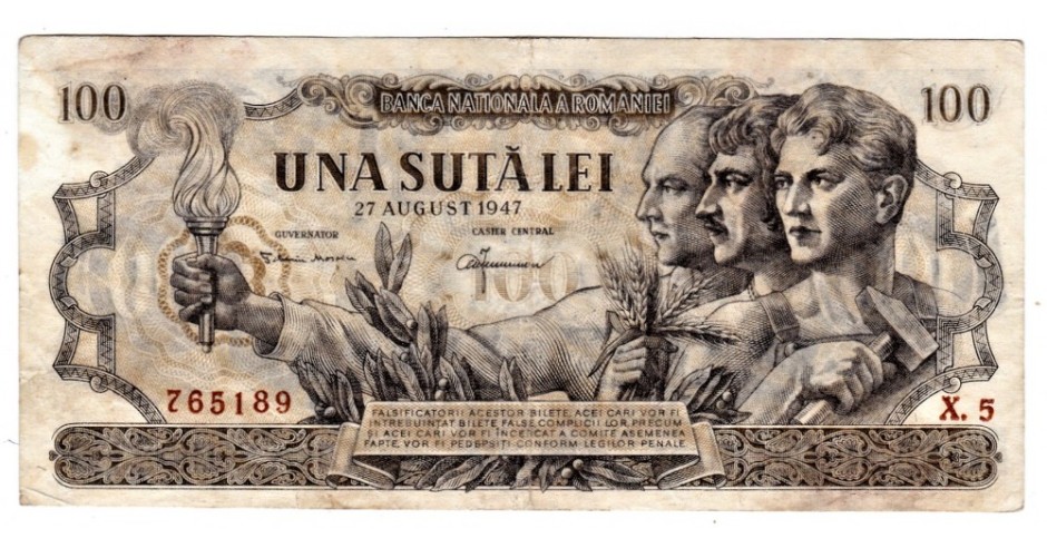 Bancnota 100 lei 1947 27 august | arhiva Okazii.ro