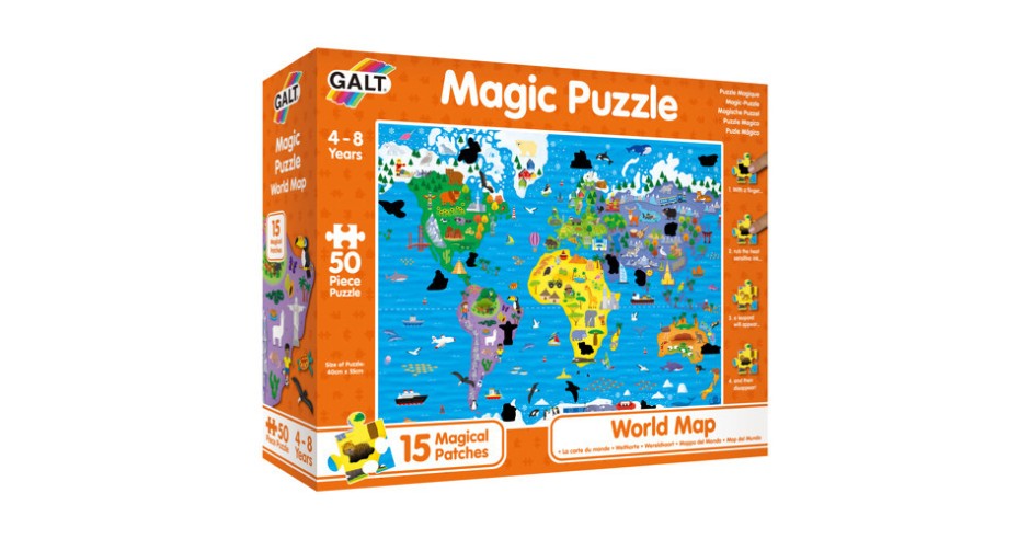 Magic puzzle Galt, harta lumii cu animale, 1005464 | arhiva Okazii.ro