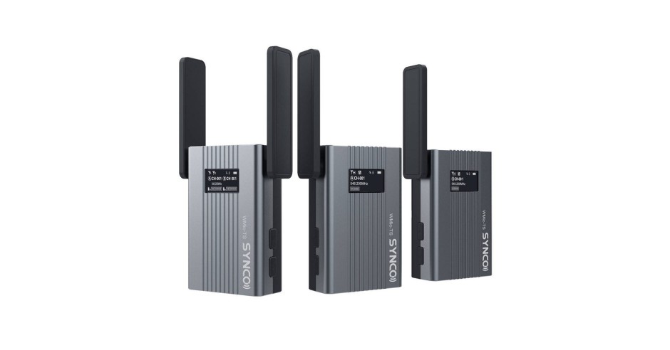 Transmitator-Receptor UHF TS SYNCO cu Microfon cu lavaliera, Jack 3.5mm, Omnidirectional, Gri ...