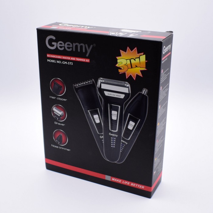 Masina de tuns ,barbierit si trimmer cu acumulator 3in1 Geemy GM-573 ...