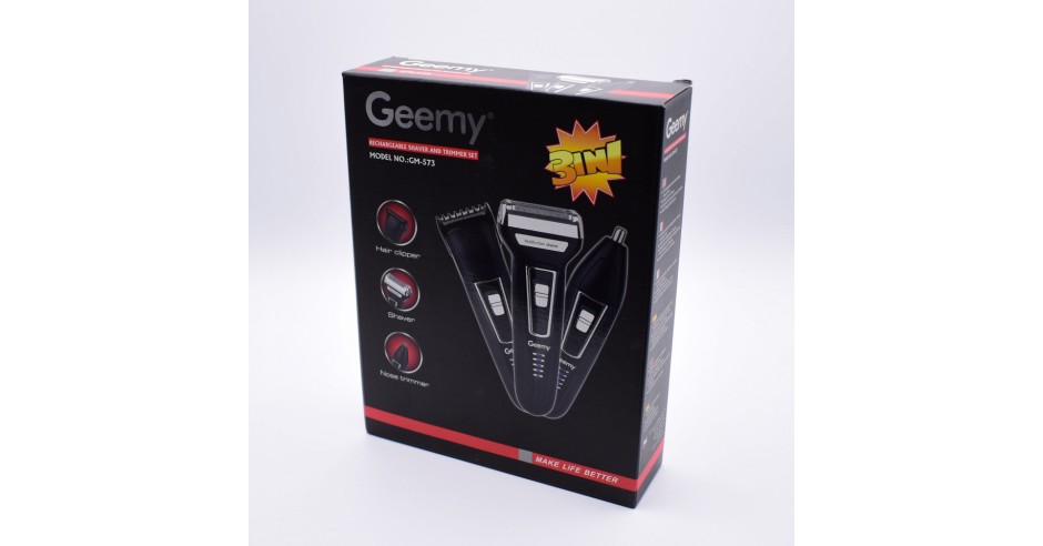 Masina de tuns ,barbierit si trimmer cu acumulator 3in1 Geemy GM-573 ...