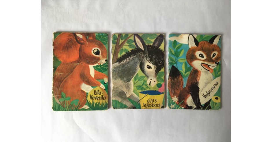 Lot 3 carticele povesti Editura Tineretului 1963 Rita Veverita ...