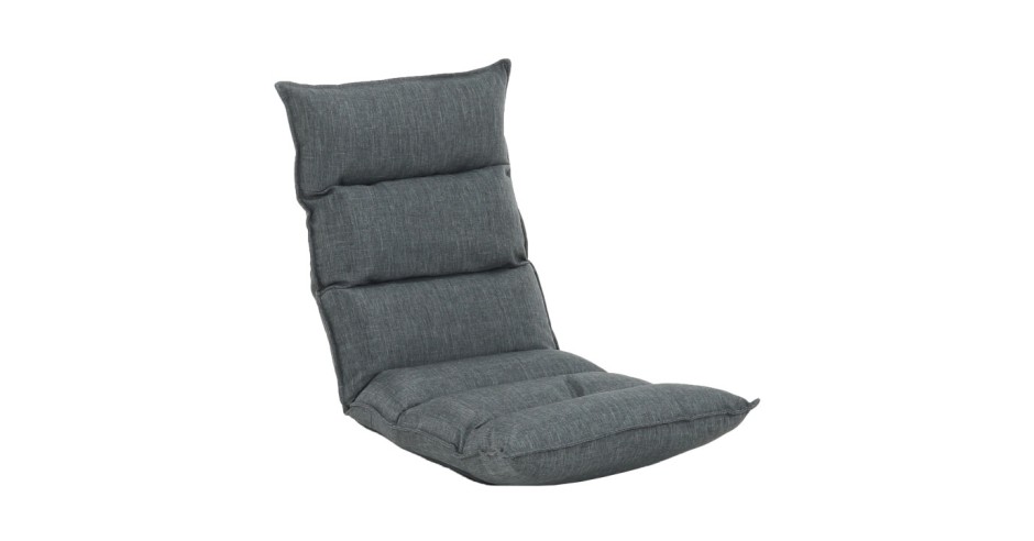 Fotoliu relaxant ,de podea, reglabil ,extensibil ,stofa gri , 134x50 cm ...