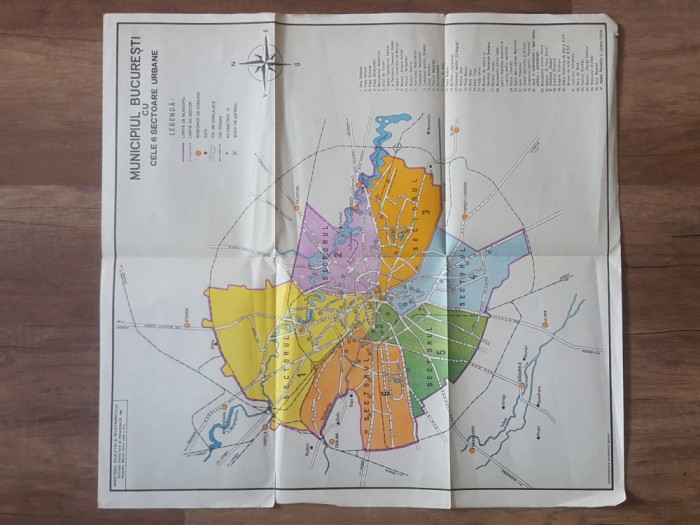 Harta Municipiul Bucuresti cu cele 6 Sectoare Urbane | Okazii.ro