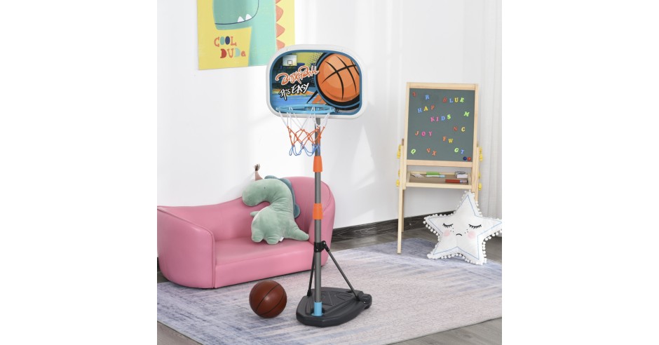 HomCom set joc de baschet pentru copii, inaltime reglabila | arhiva ...