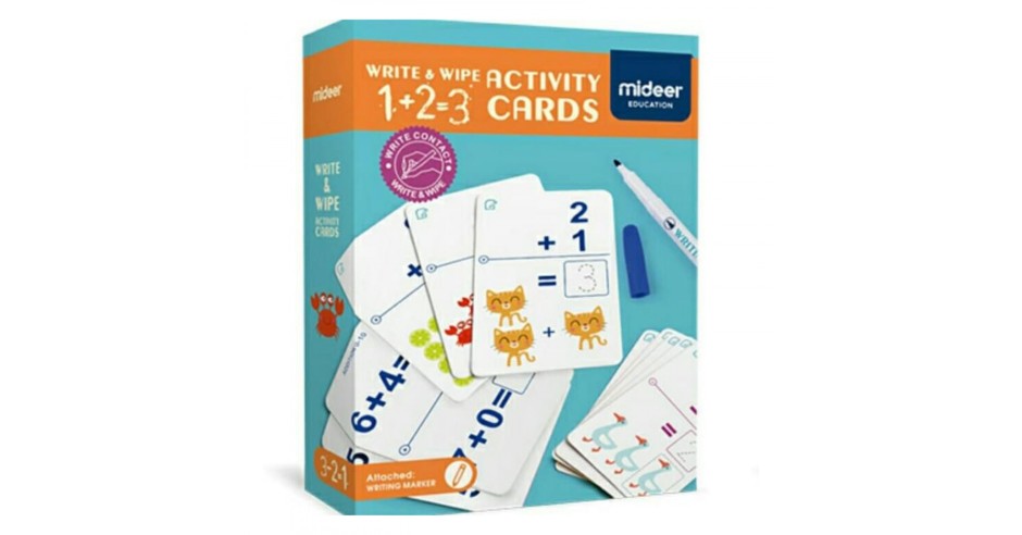 Cartonase reutilizabile cu operatii matematice, 30 cartonase educative ...