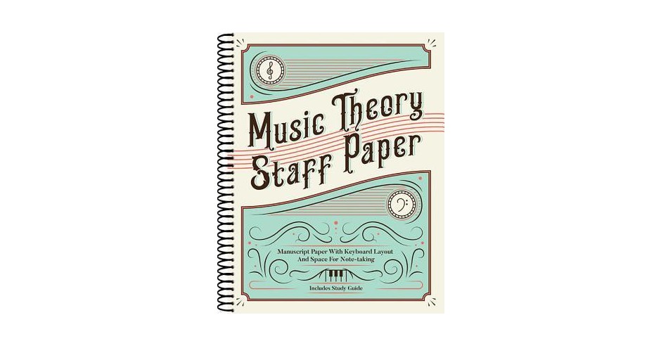 Music Theory Staff Paper: Manuscript Paper with Keyboard Layout and ...