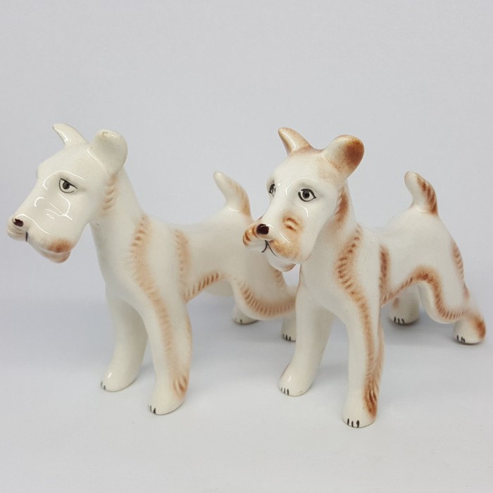 Caine, catel (set) bibelou portelan romanesc vintage | Okazii.ro