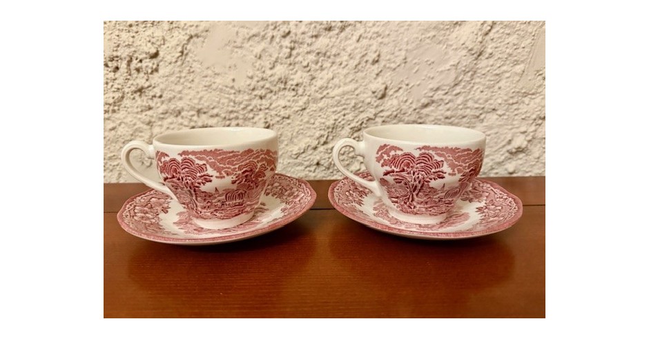2 CESTI CU FARFURIOARE DIN PORTELAN ENGLEZESC UNICORN- MADE IN ...