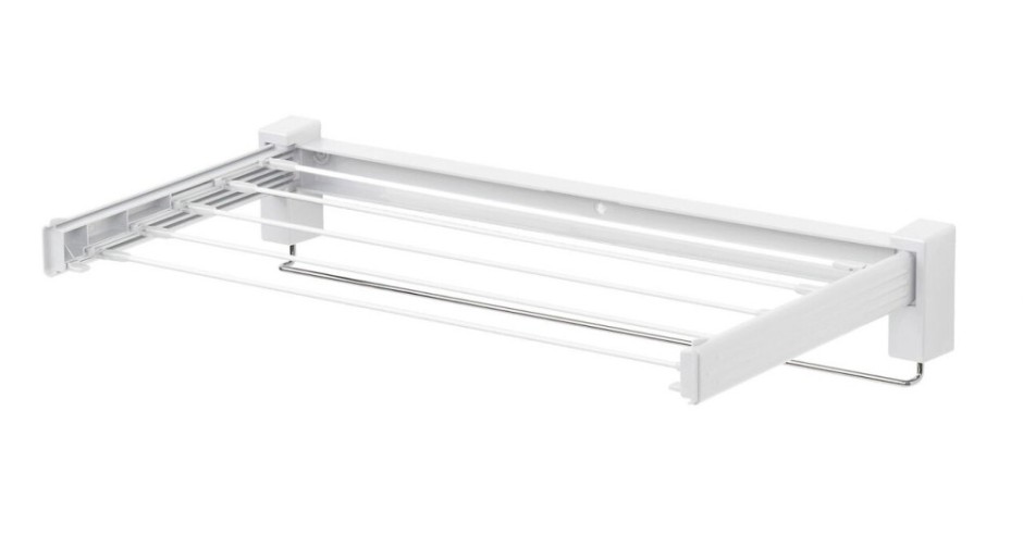Uscator de rufe extensibil cu montare pe perete, Wenko, Butterfly, 3.5 ...