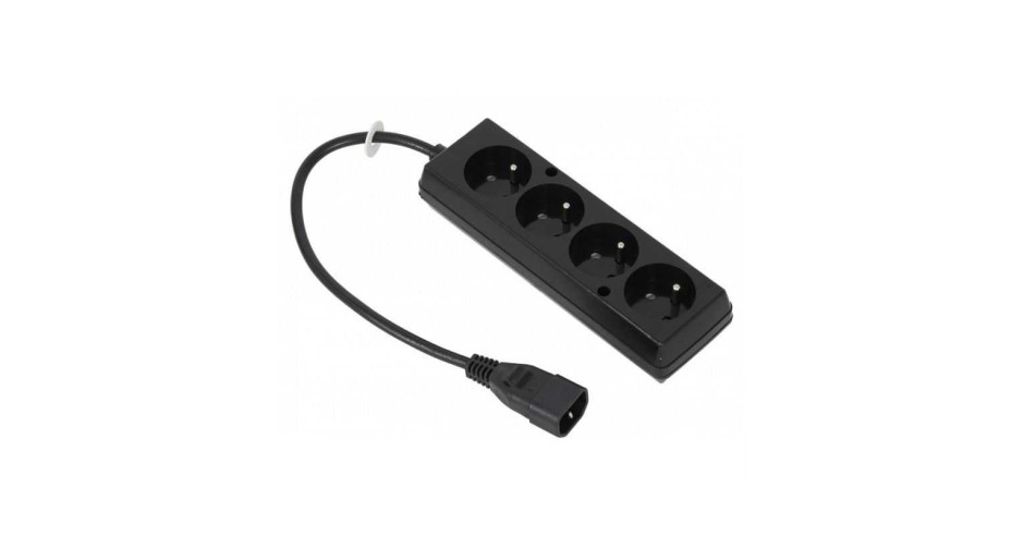 Cablu alimentare adaptor de la UPS IEC C14 la 4x cupla schuko 0.3m ...