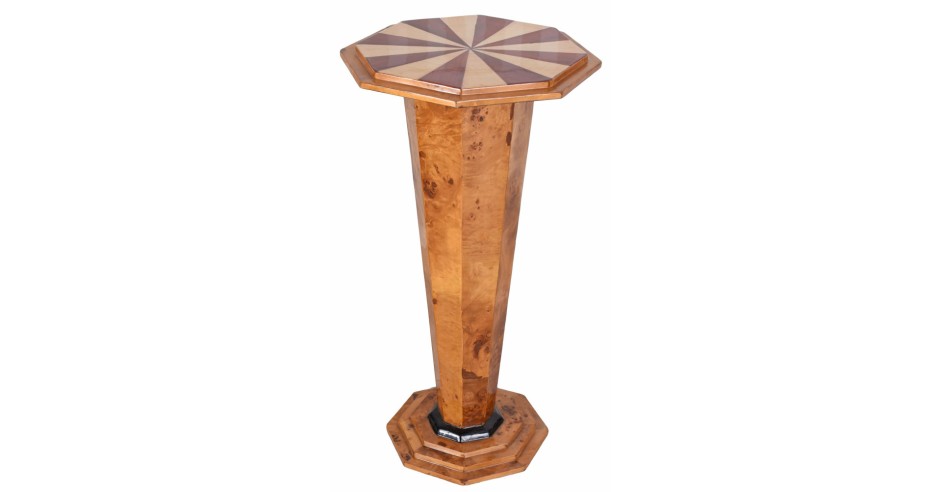 Masuta pentru flori Art Deco din lemn masiv furniruit CAT050, Mese si ...