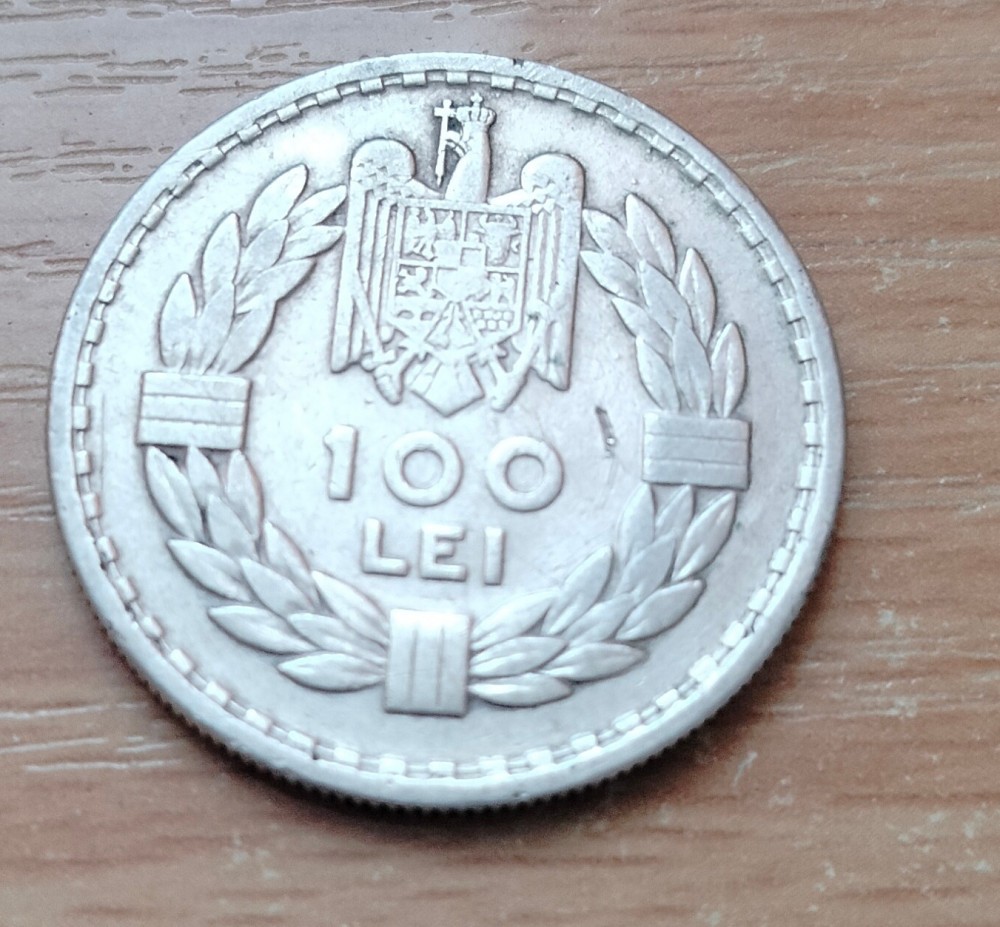 Moneda 100 lei 1932 - Romania, 14 g argint 0,500 | arhiva Okazii.ro